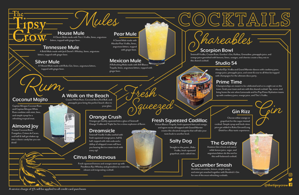 Cocktails – The Tipsy Crow – Gaslamp Quarter, San Diego, CA